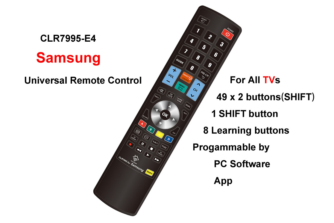 SAMSUNG CLR7995 Pre-programmed Programmable Remote Control with ...
